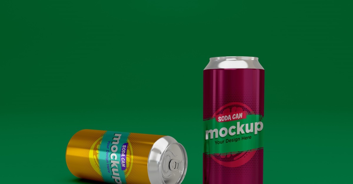 Round Tall Tin Can Packaging Mockup 05 - TemplateMonster