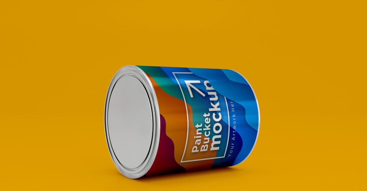 Steel Paint Bucket Container packaging mockup 02