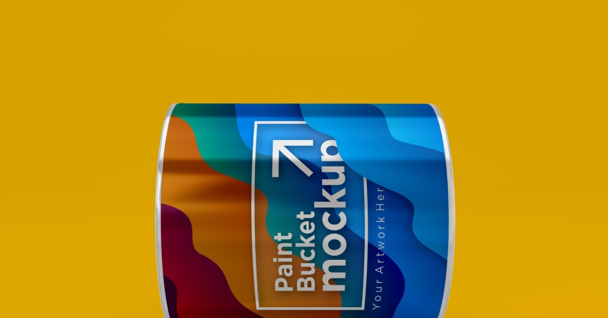Steel Paint Bucket Container packaging mockup 06