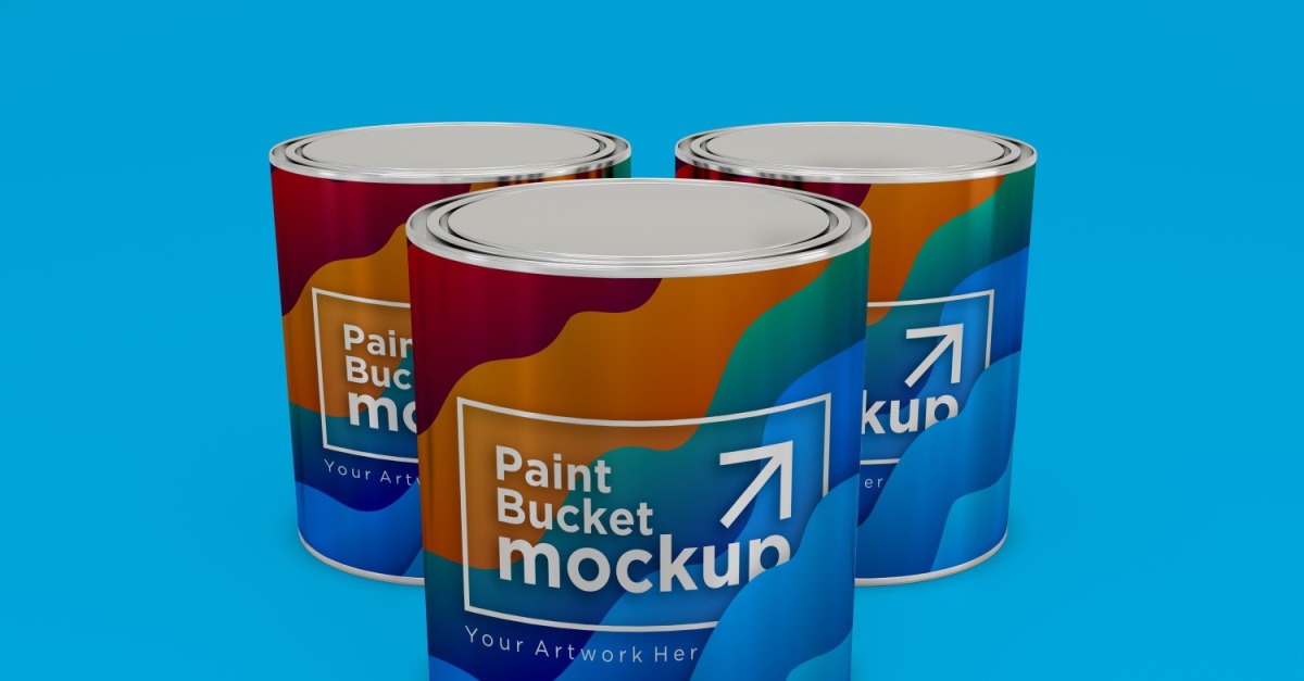 Steel Paint Bucket Container packaging mockup 07