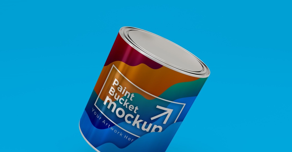 Steel Paint Bucket Container packaging mockup 10