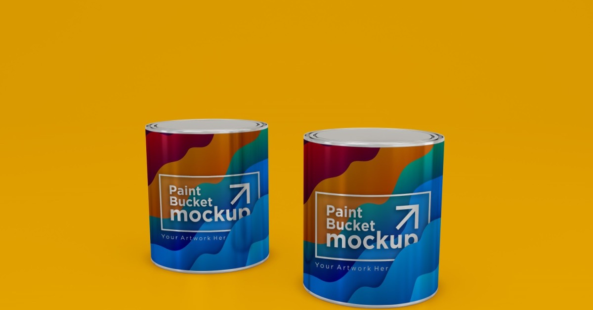 Steel Paint Bucket Container packaging mockup 15
