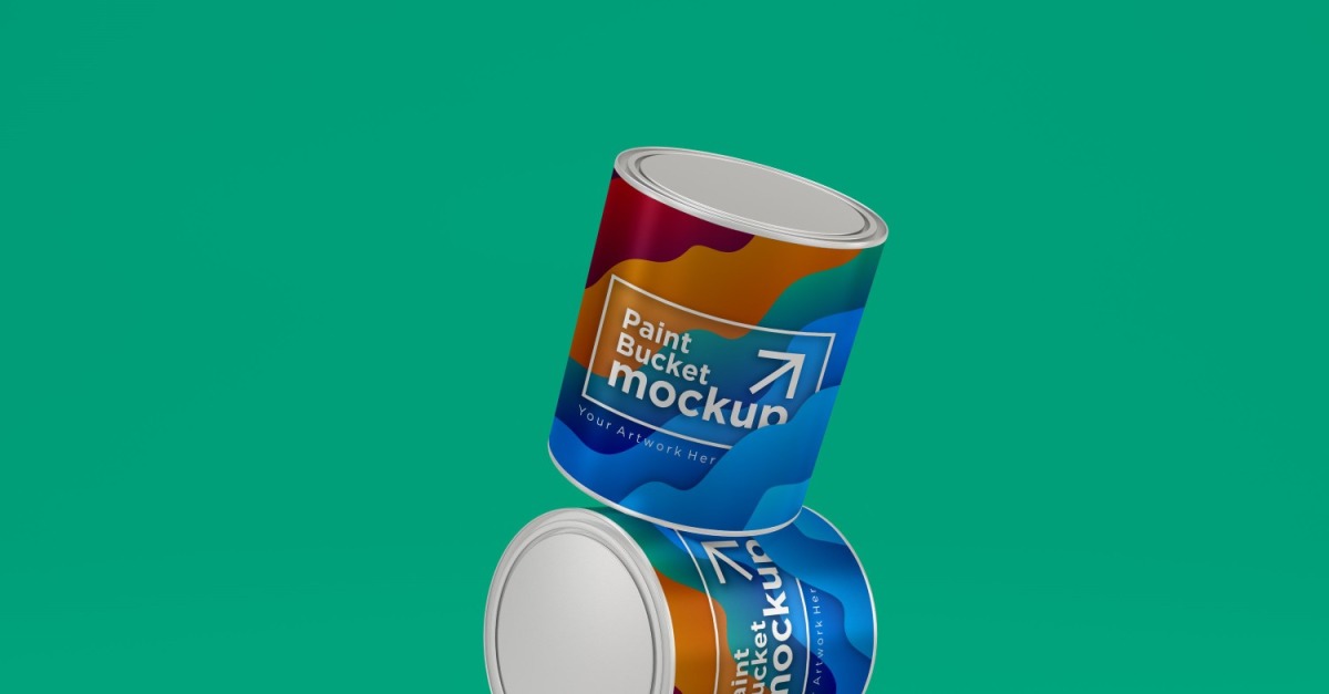 Steel Paint Bucket Container packaging mockup 20