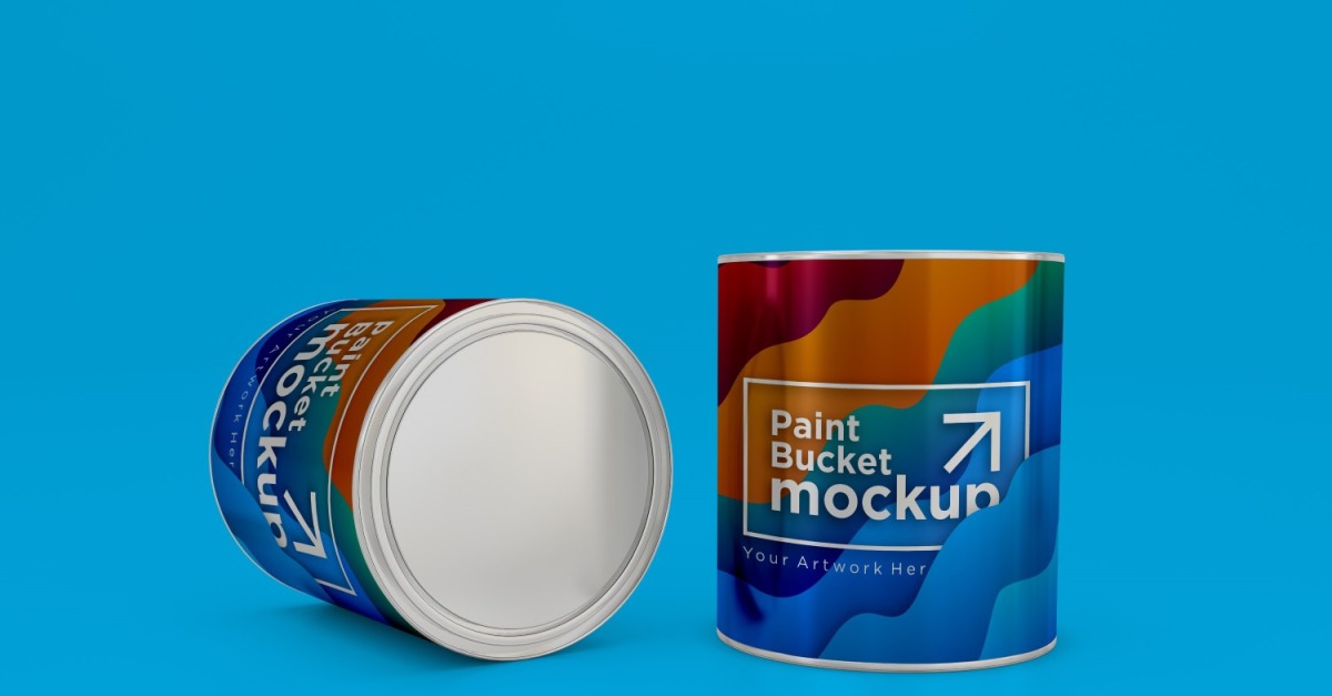 Steel Paint Bucket Container packaging mockup 25