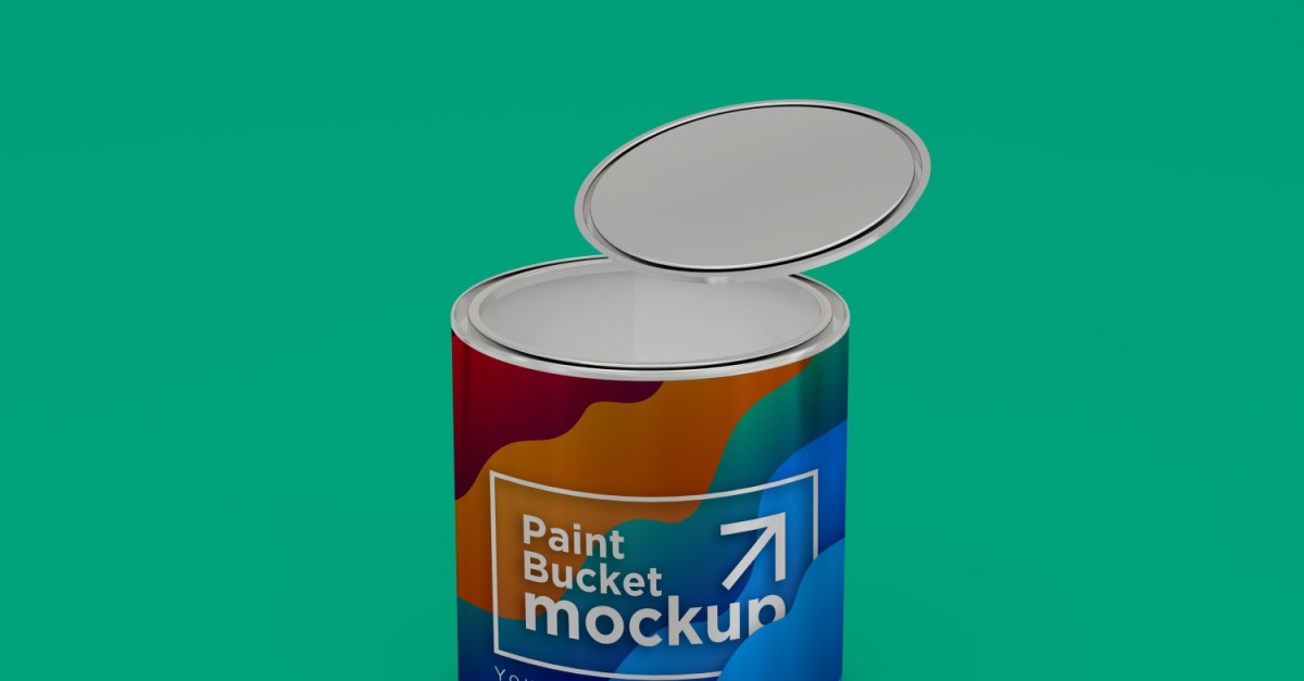 Steel Paint Bucket Container packaging mockup 26