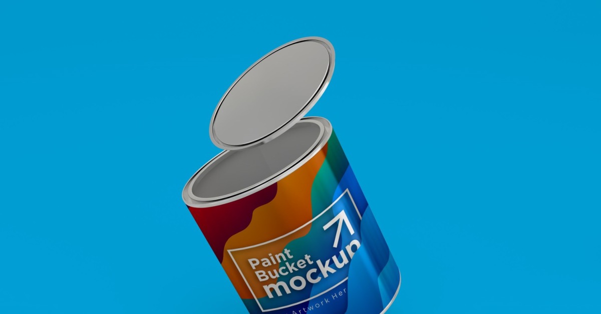 Steel Paint Bucket Container packaging mockup 31