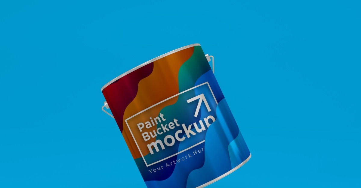 Steel Paint Bucket Container packaging mockup 37