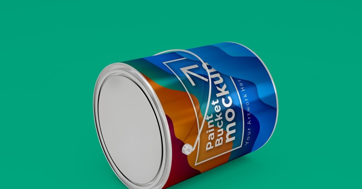 Steel Paint Bucket Container packaging mockup 41