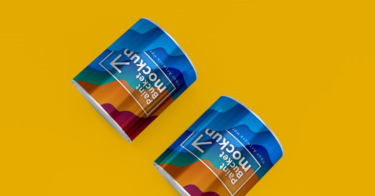 Steel Paint Bucket Container packaging mockup 18