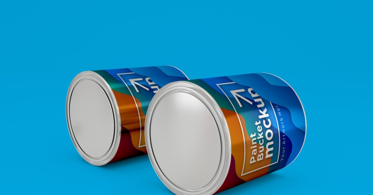 Steel Paint Bucket Container packaging mockup 19