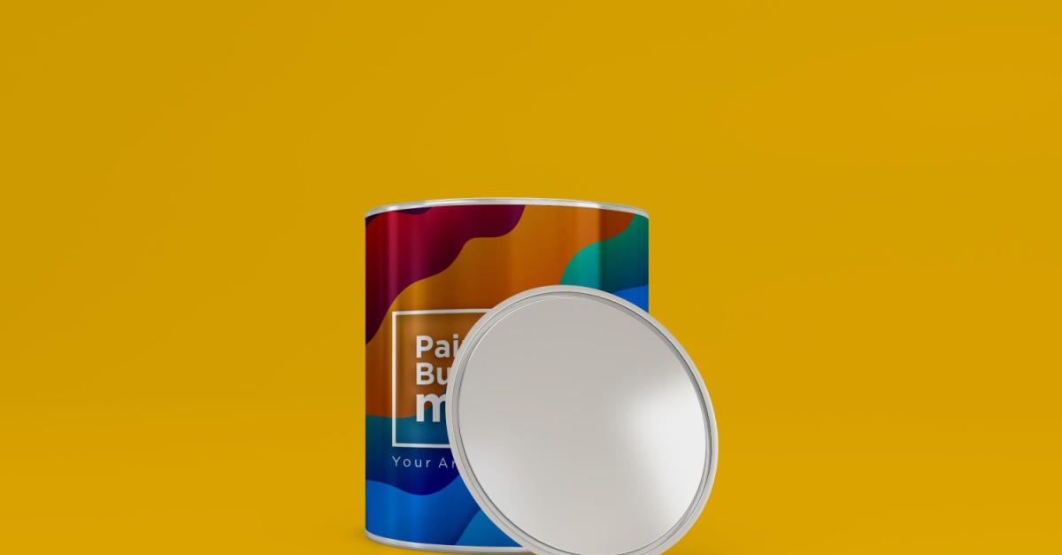 Steel Paint Bucket Container packaging mockup 27