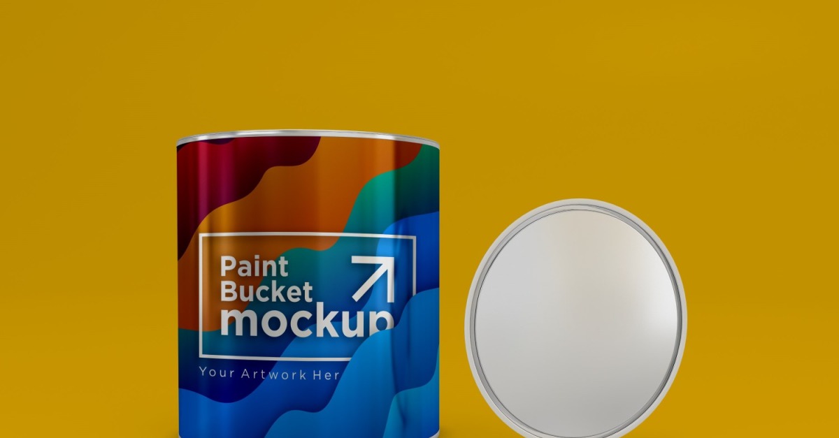 Steel Paint Bucket Container packaging mockup 30