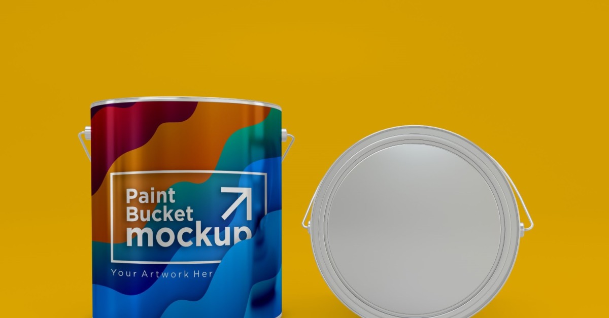 Steel Paint Bucket Container packaging mockup 39