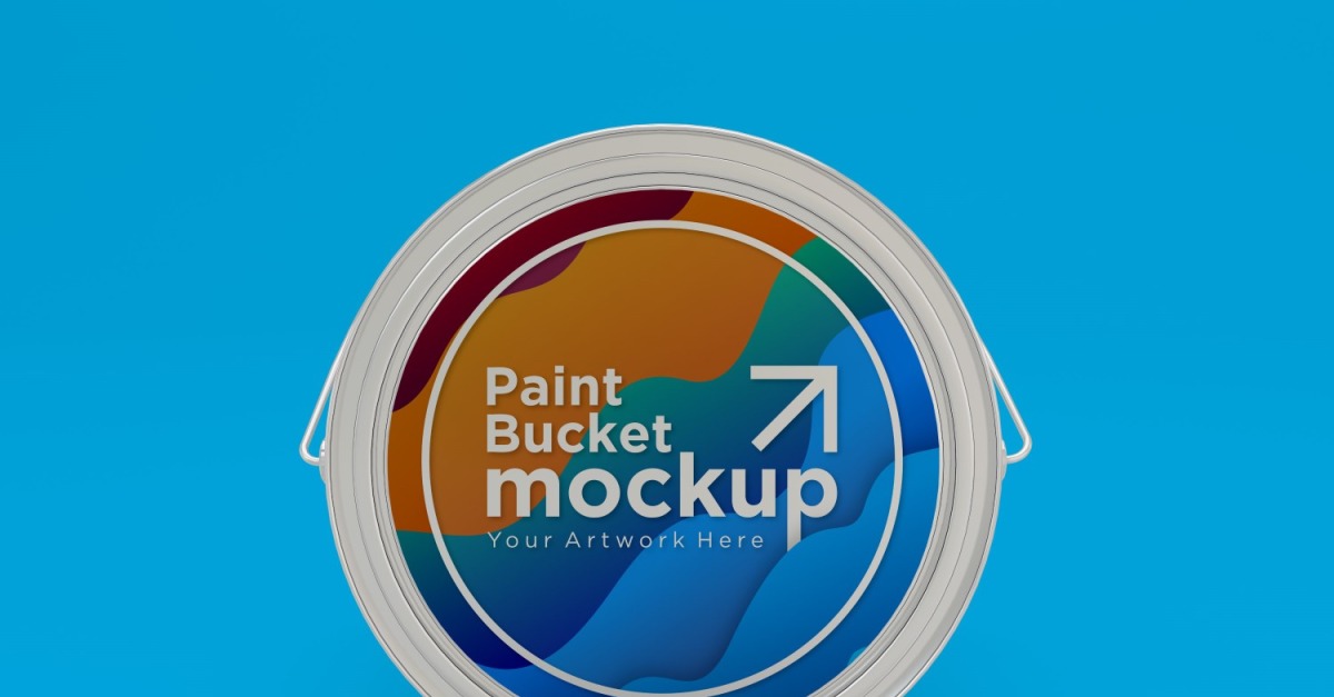 Steel Paint Bucket Container packaging mockup 40