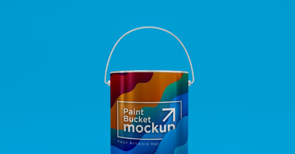 Steel Paint Bucket Container packaging mockup 46