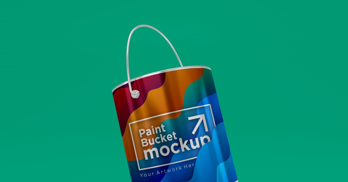 Steel Paint Bucket Container packaging mockup 47