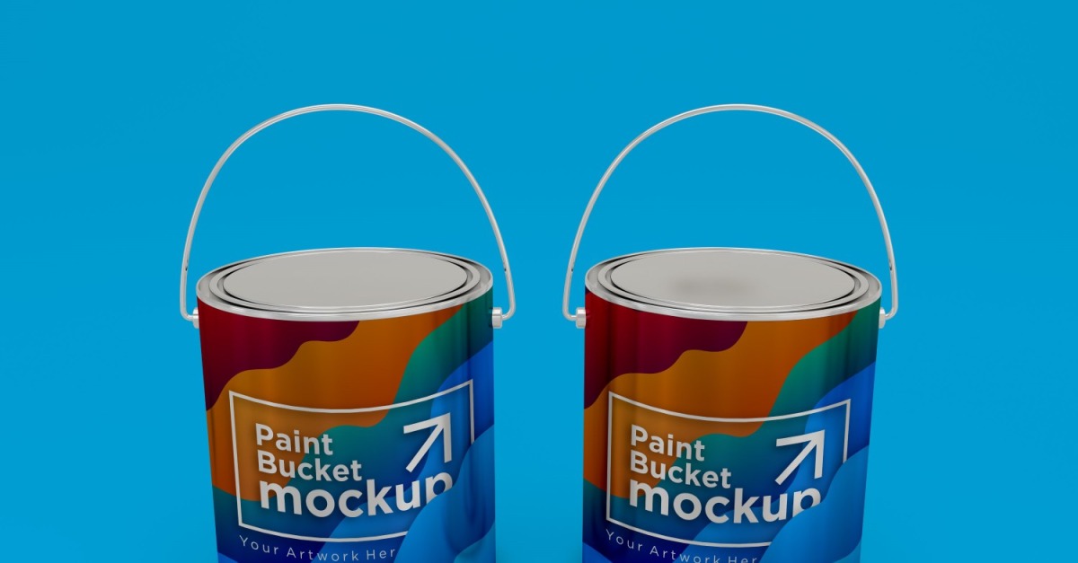 Steel Paint Bucket Container packaging mockup 49