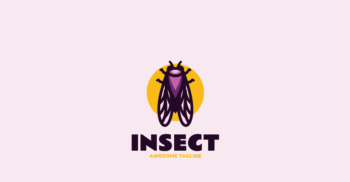 Insect Simple Mascot Logo 2 #402437 - TemplateMonster