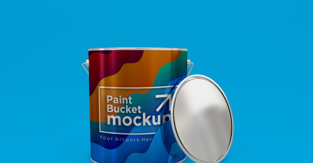 Steel Paint Bucket Container packaging mockup 52