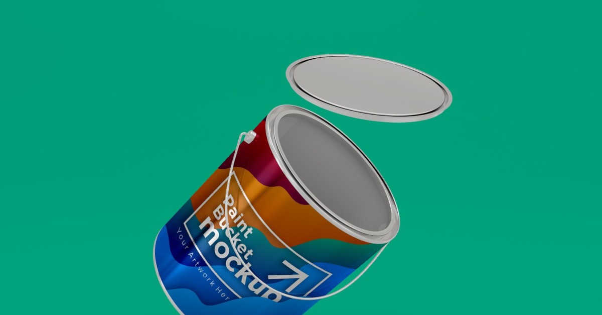Steel Paint Bucket Container packaging mockup 56