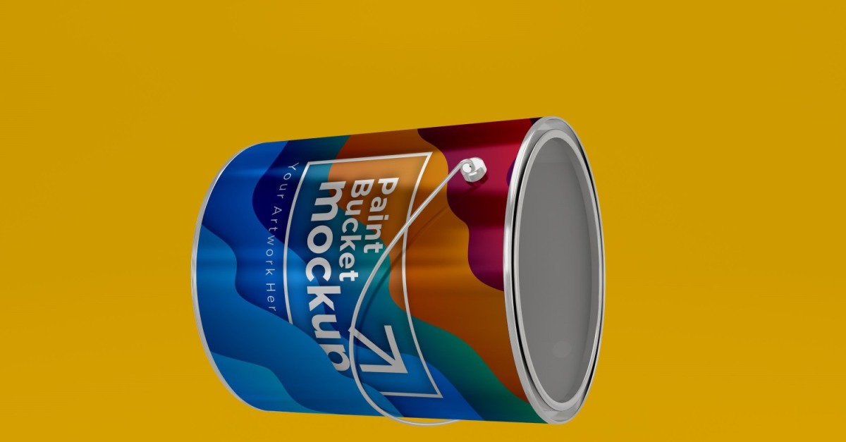 Steel Paint Bucket Container packaging mockup 57