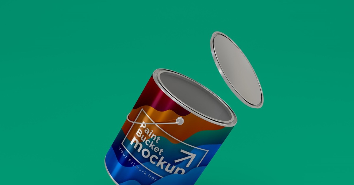 Steel Paint Bucket Container packaging mockup 59