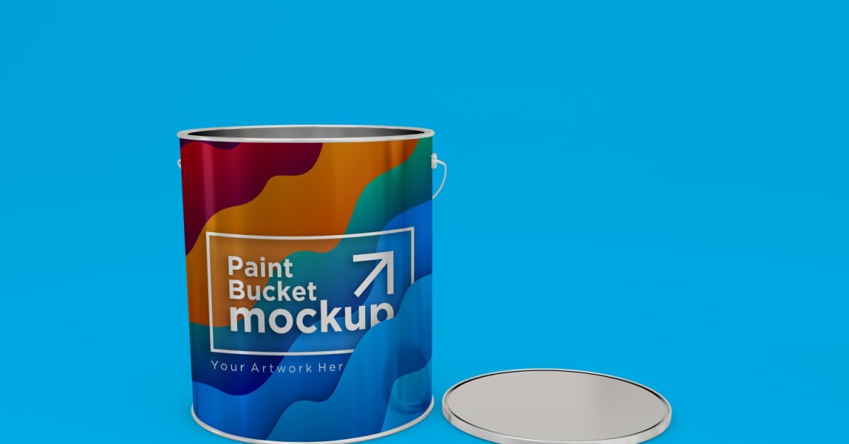 Steel Paint Bucket Container packaging mockup 61
