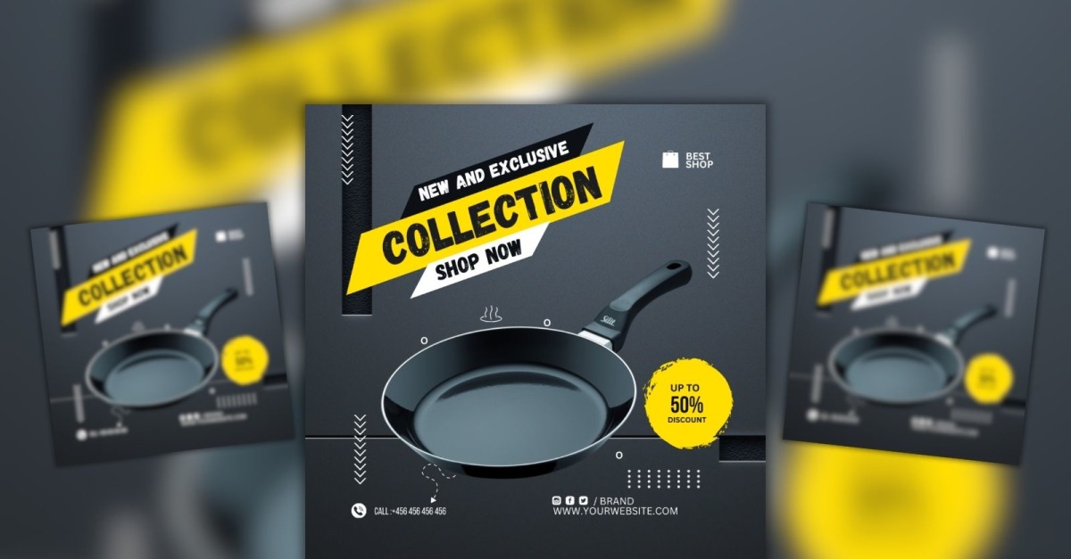 Cooking Pan Canva Design Template #402593 - TemplateMonster