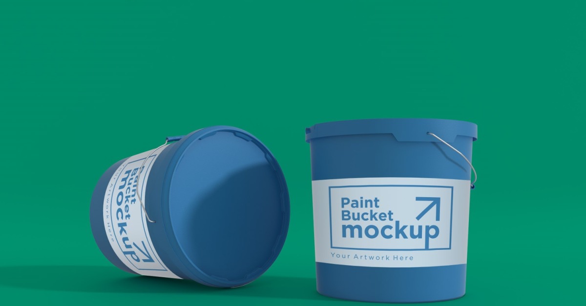 Plastic Paint Bucket Container packaging mockup 25