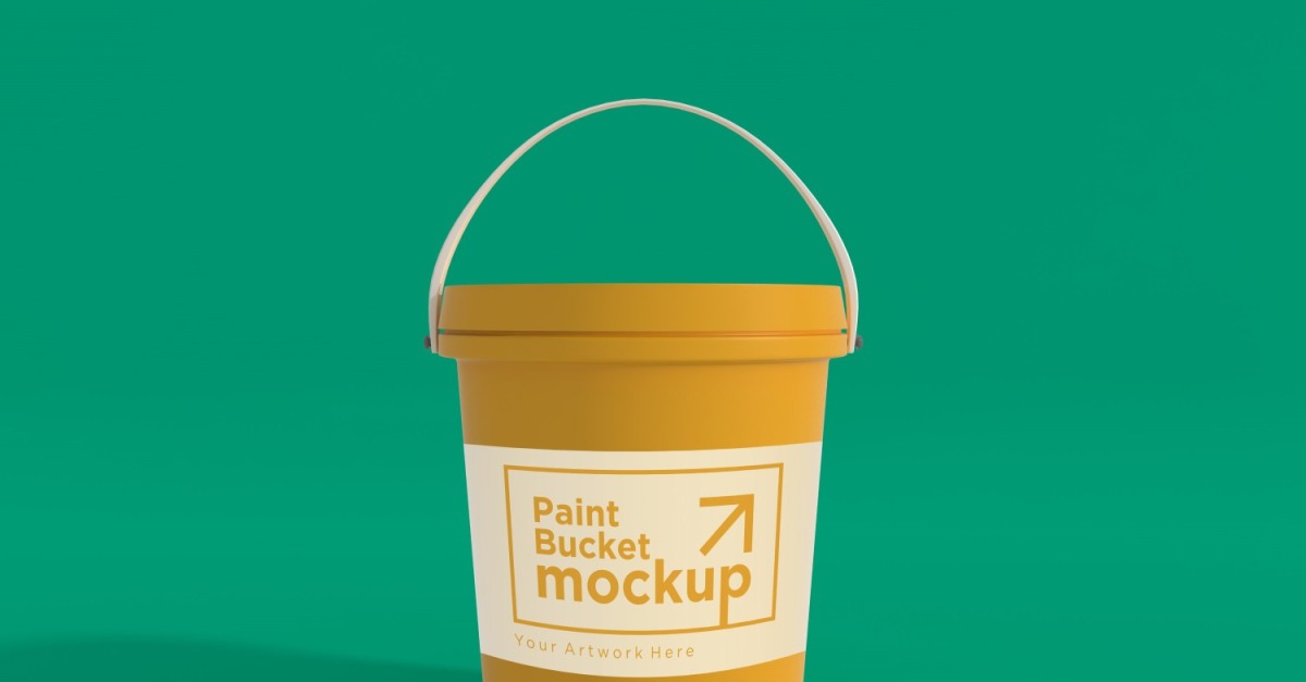 Plastic Paint Bucket Container packaging mockup 31