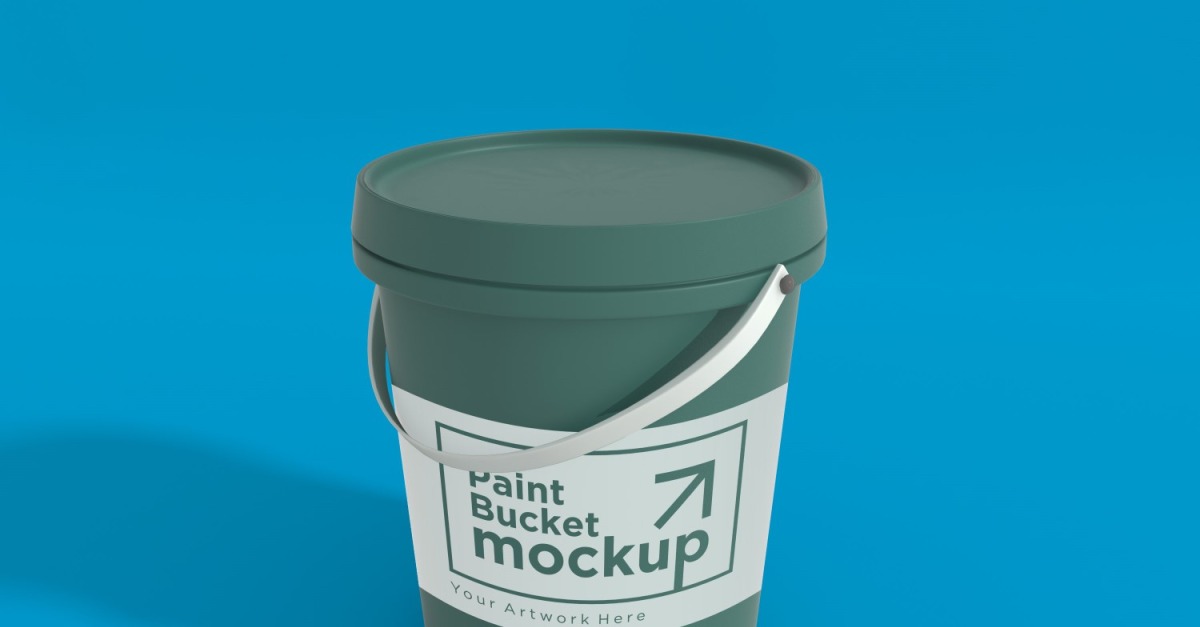 Plastic Paint Bucket Container packaging mockup 33