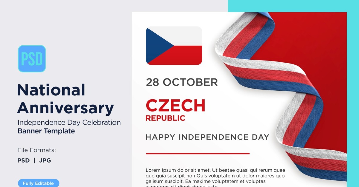 Czech National Day Celebration Banner - TemplateMonster