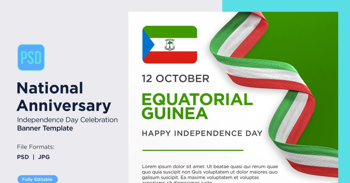 Equatorial Guinea National Day Celebration Banner