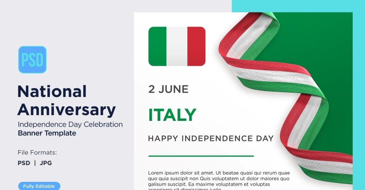 Italy National Day Celebration Banner - TemplateMonster