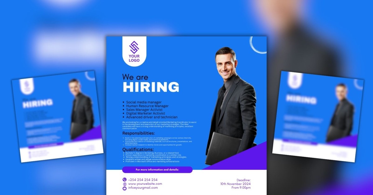 Employment Position Canva Design Template - TemplateMonster
