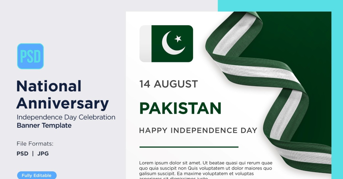 Pakistan National Day Celebration Banner - TemplateMonster