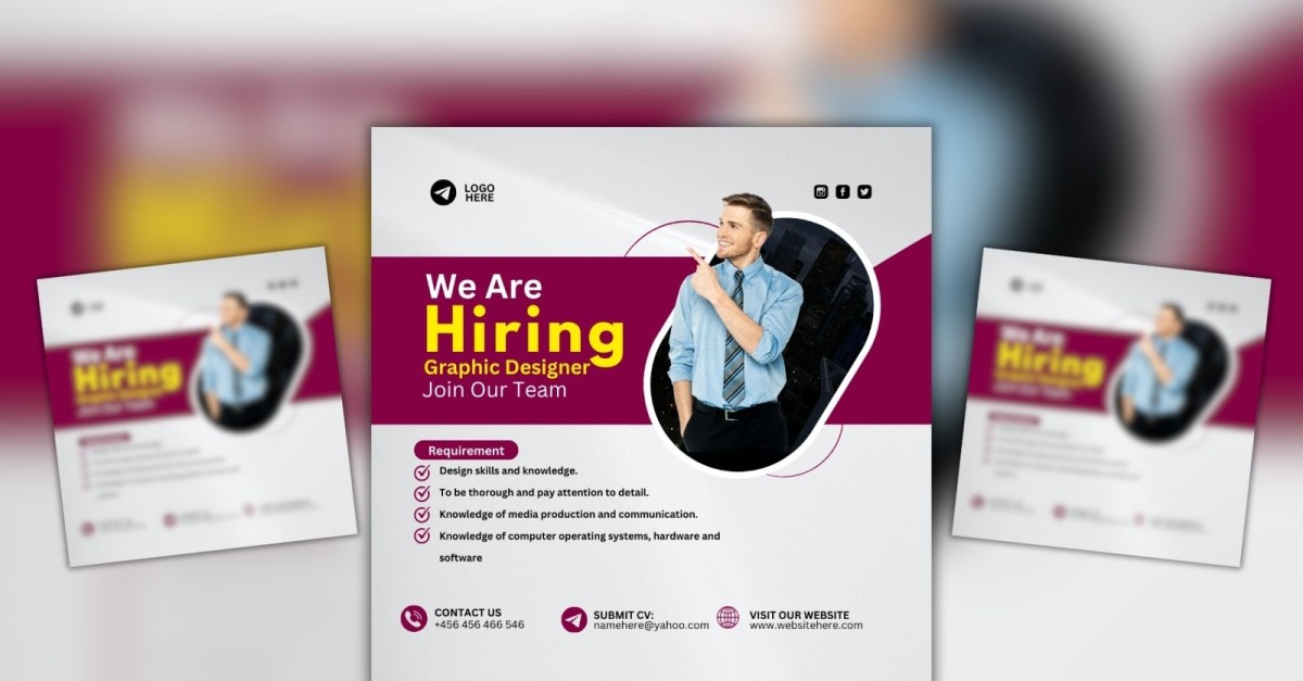 Employment Process Canva Design Template - TemplateMonster