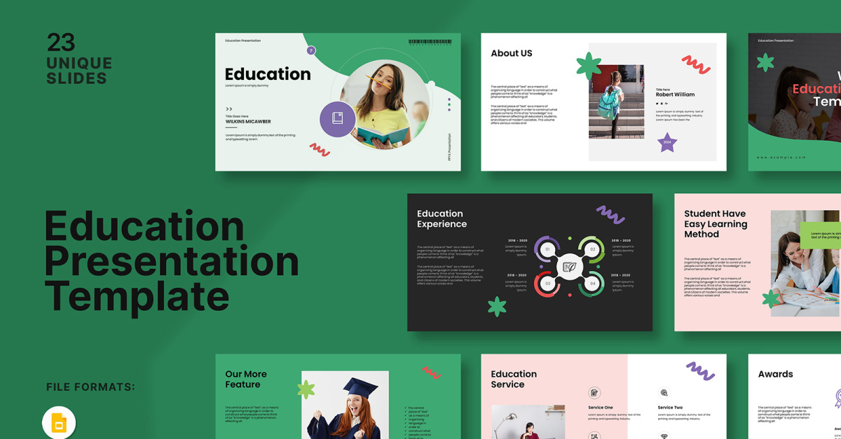 The Education Googleslide Presentation - TemplateMonster