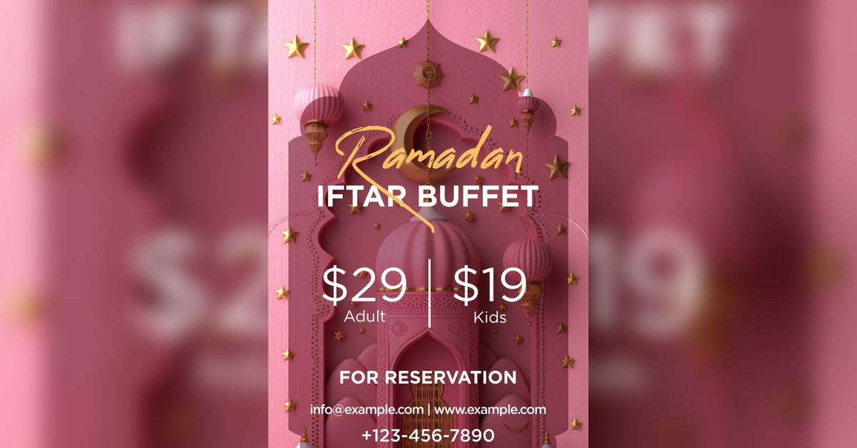 Ramadan Iftar Buffet Poster Design Template 117