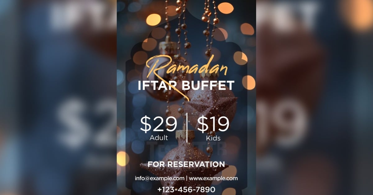 Ramadan Iftar Buffet Poster Design Template 73
