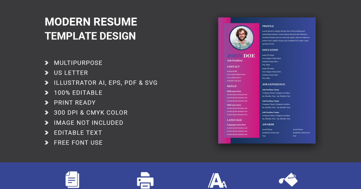 Innovative Creative Resume Design Template – Impress Employers Instantly