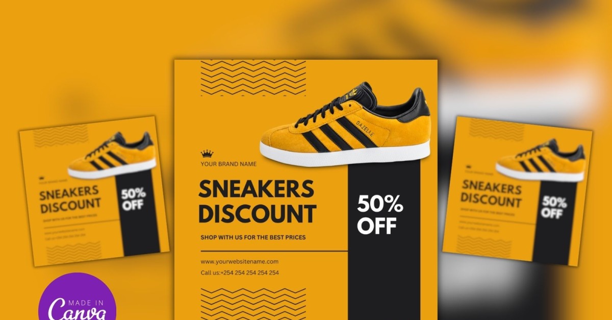 Sneakers Discount Sale Design Template - TemplateMonster