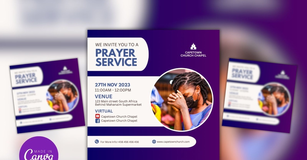 Church Prayer Service Design Template - TemplateMonster