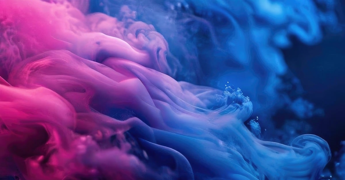 Tmavě modrá a růžová barva přechodu kouře tapety pozadí design v6