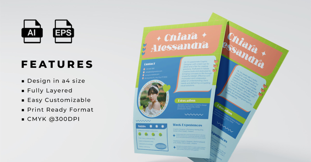 Özgeçmiş ve CV Şablon Tasarımı 09 #403582 - TemplateMonster