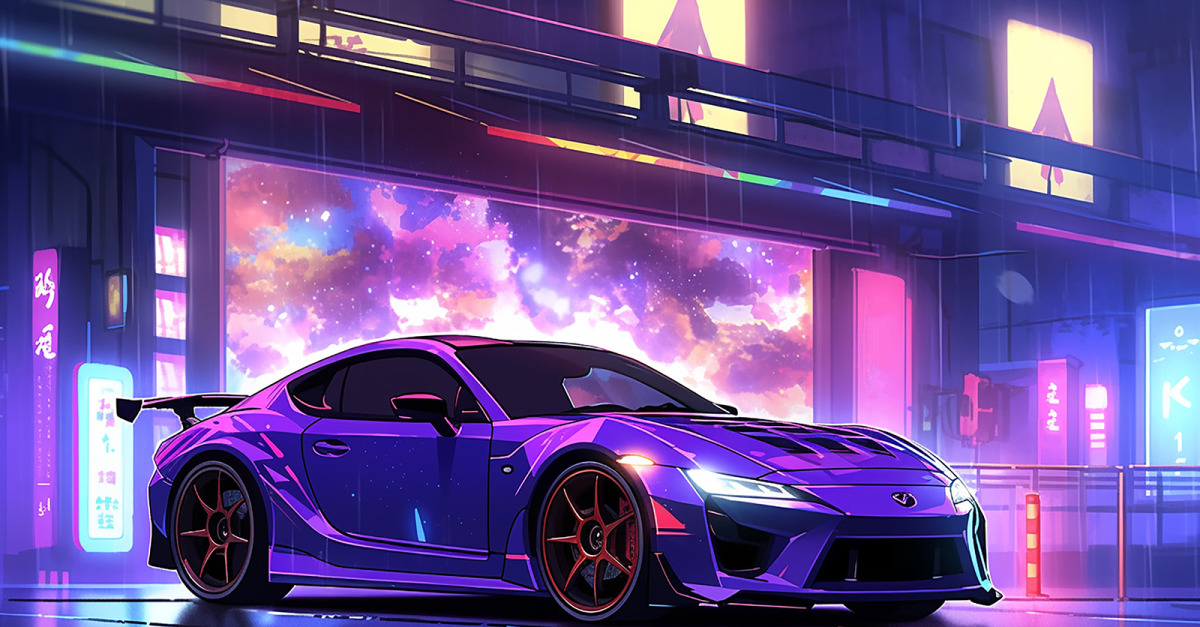 Carro neon background_neon carro moderno_neon carro no showroom