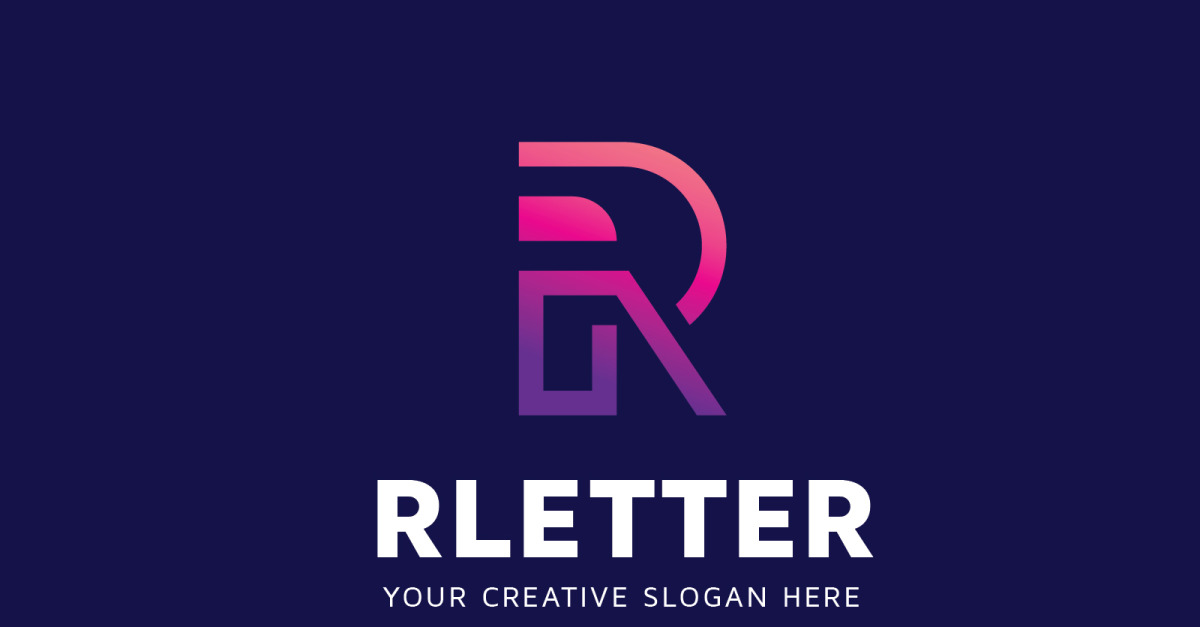 Creative R Letter Logo Design Template - TemplateMonster