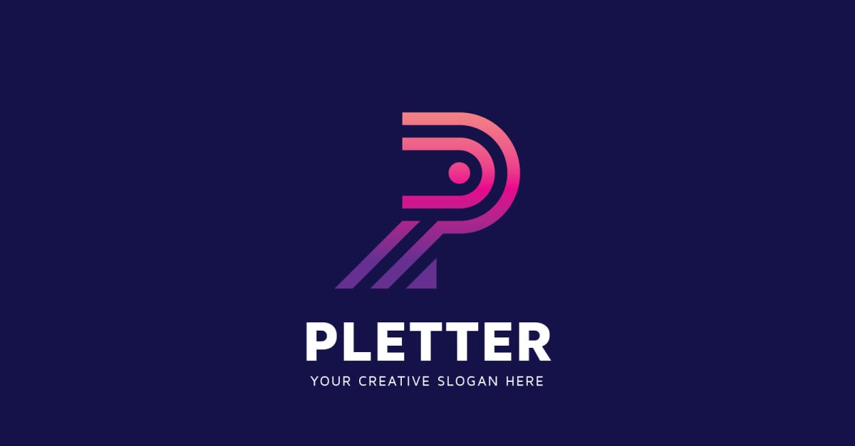 Modern P Letter Logo Design Template - TemplateMonster