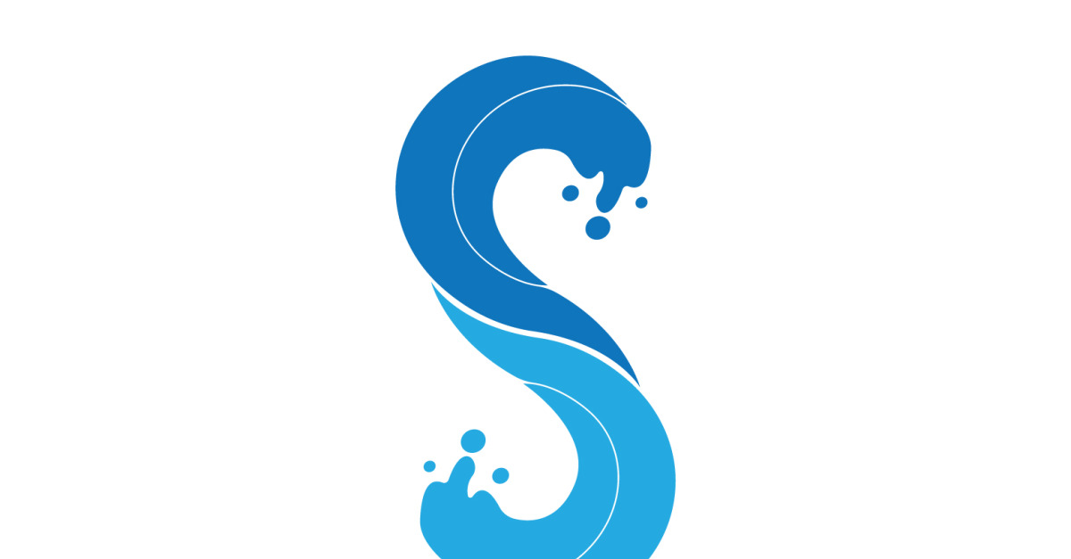 S splash agua azul logo vector versión v11 - TemplateMonster