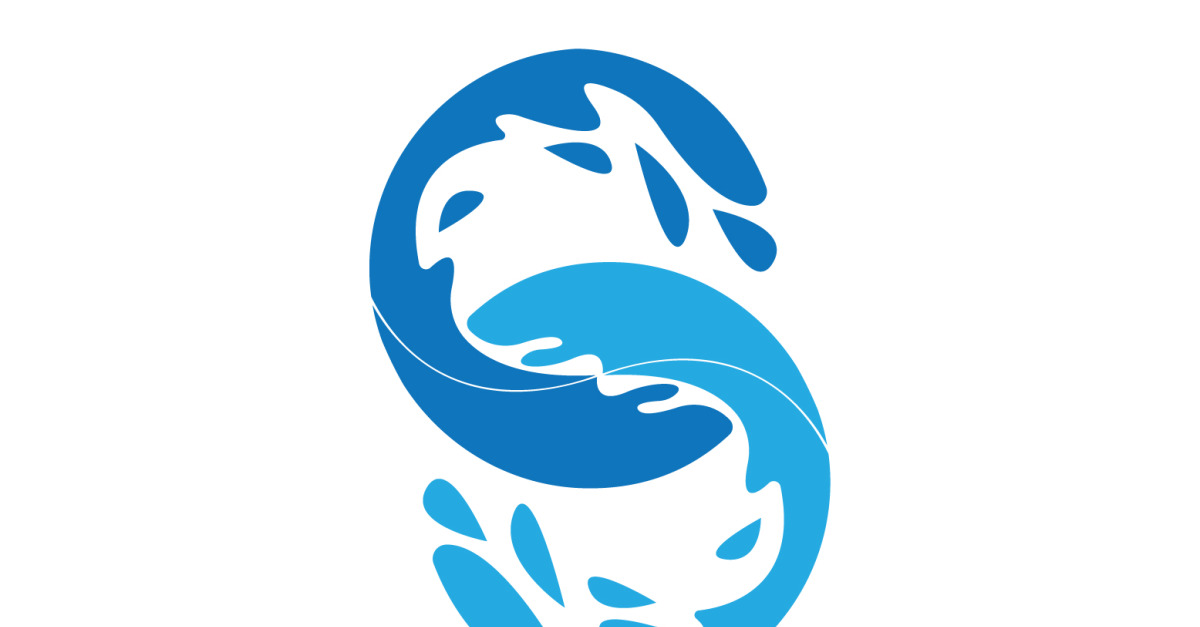 S splash agua azul logo vector versión v14 - TemplateMonster